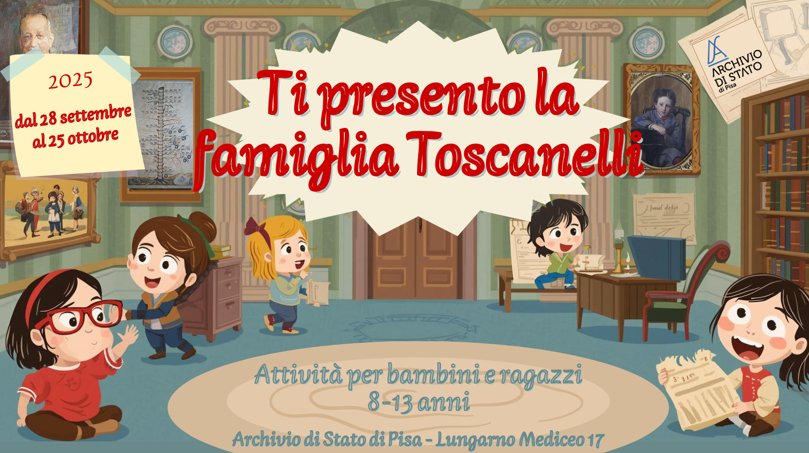 Meet the Toscanelli family. Activities for kids | Comune di Pisa - Turismo
