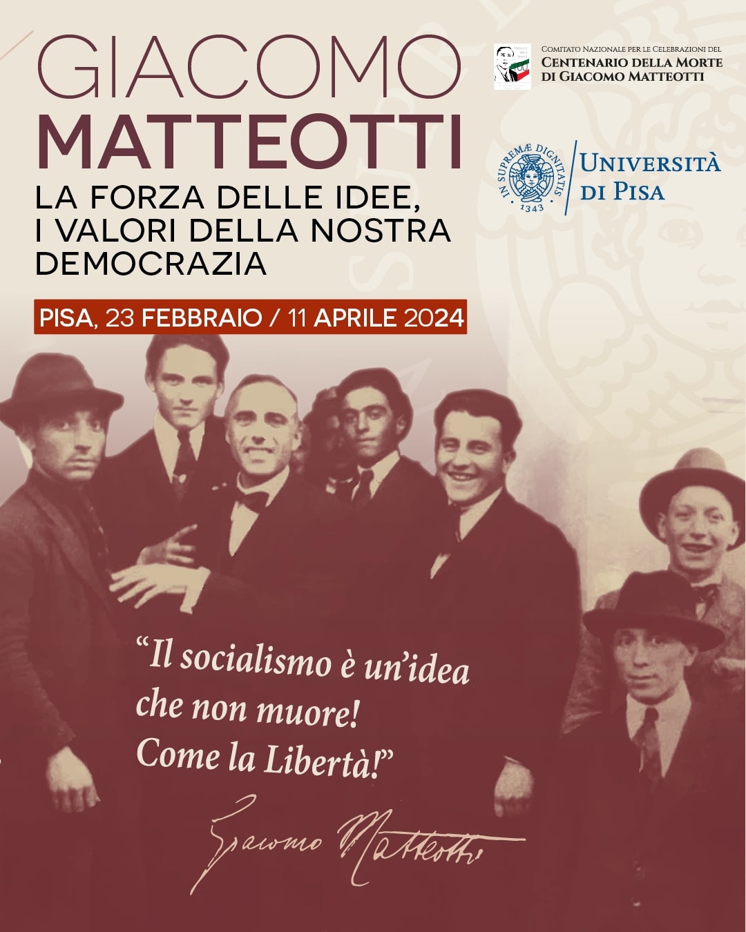 Giacomo Matteotti: portrait in pictures | Comune di Pisa - Turismo